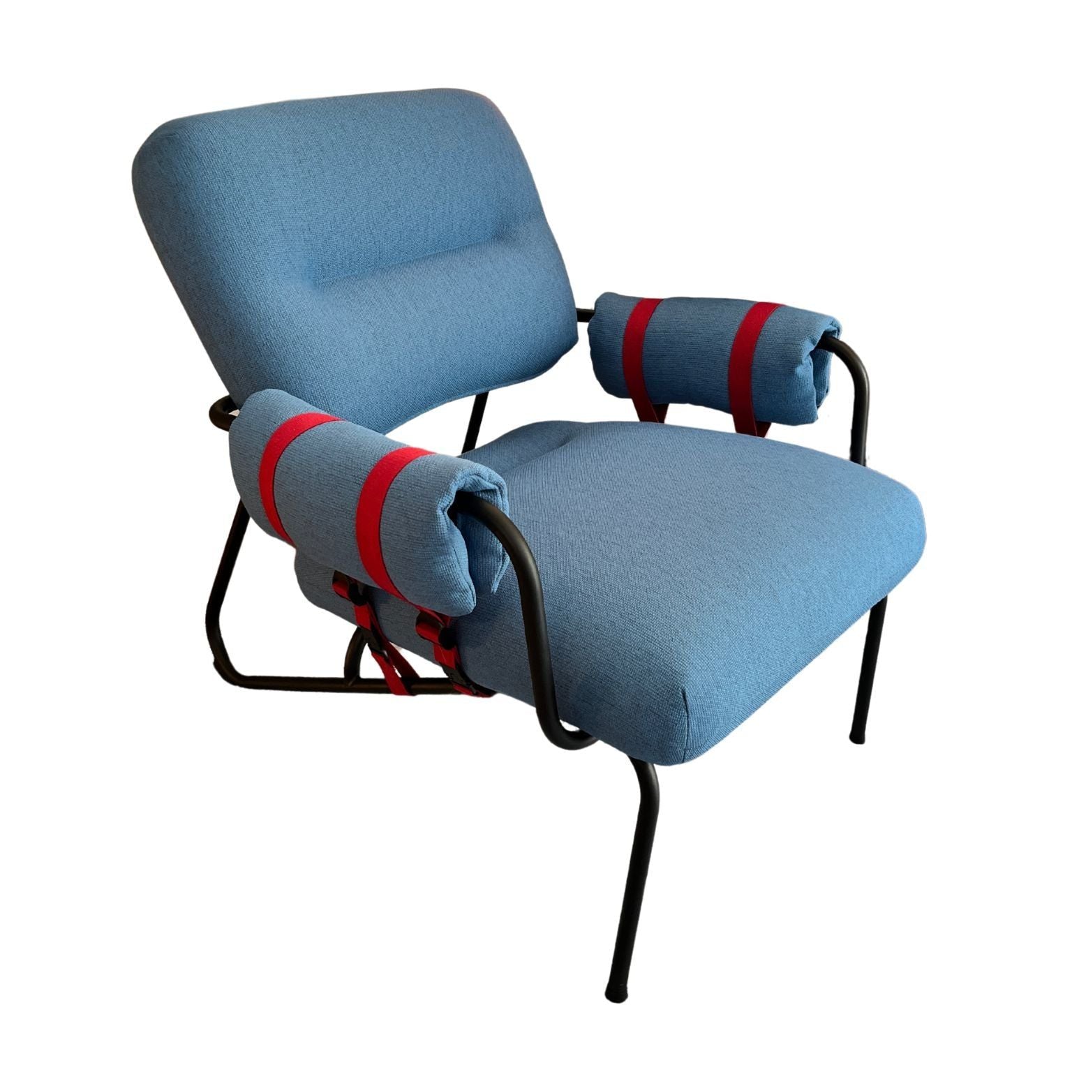 Link Lounge Chair - Stylish Upholstered Design with Braided Straps and ...