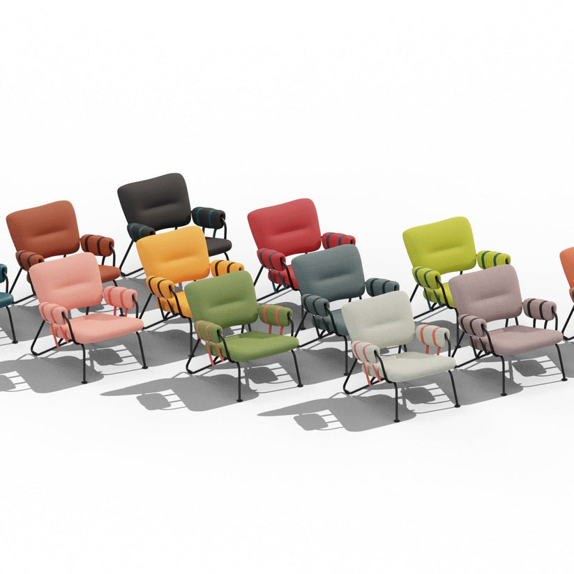 Link Lounge Chair - Stylish Upholstered Design with Braided Straps and ...