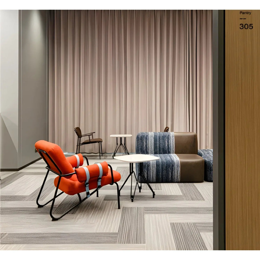 Link Lounge Chair - Stylish Upholstered Design with Braided Straps and ...