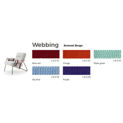 Link Lounge Chair - Stylish Upholstered Design with Braided Straps and ...